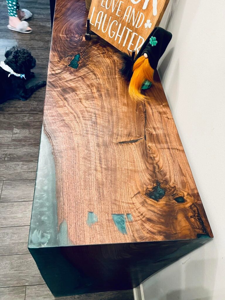 Little waterfall edge entry table - TDH Creations