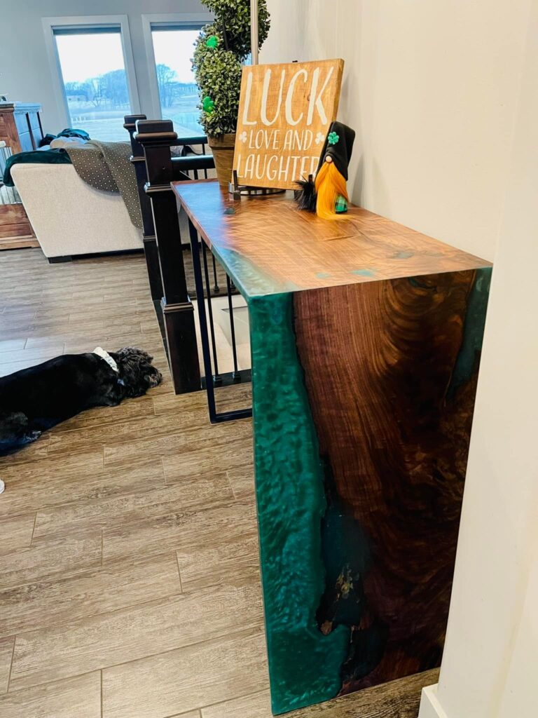 Little waterfall edge entry table - TDH Creations