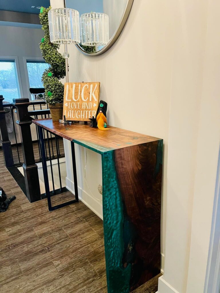 Little waterfall edge entry table - TDH Creations